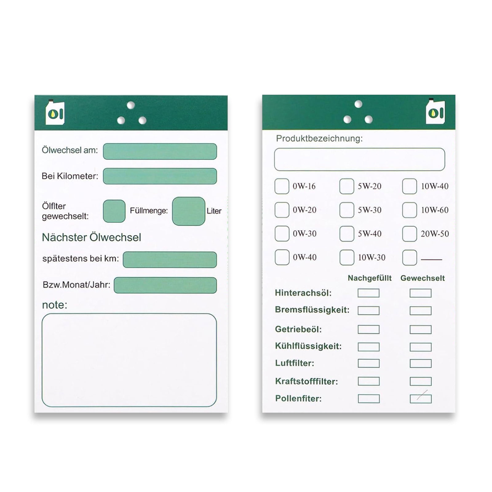 50pcs/100pcs 6x10cm Oil Change Pendants Signs Oil Change Notes Easy Oil ...