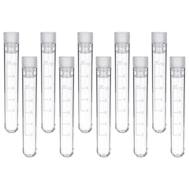 50pcs 10ml Test Tubes Liquid Containers Teaching Tool Disposable Test ...