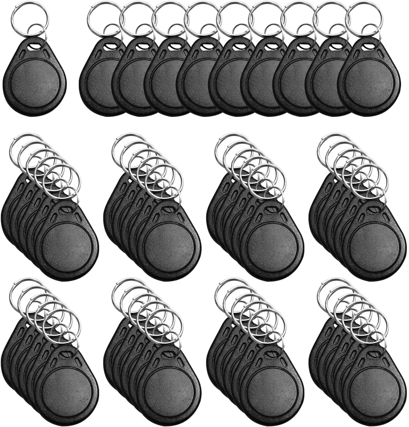 50pcs 125khz RFID Changeable Keyfobs Token Tag RFID Rewritable Token ...