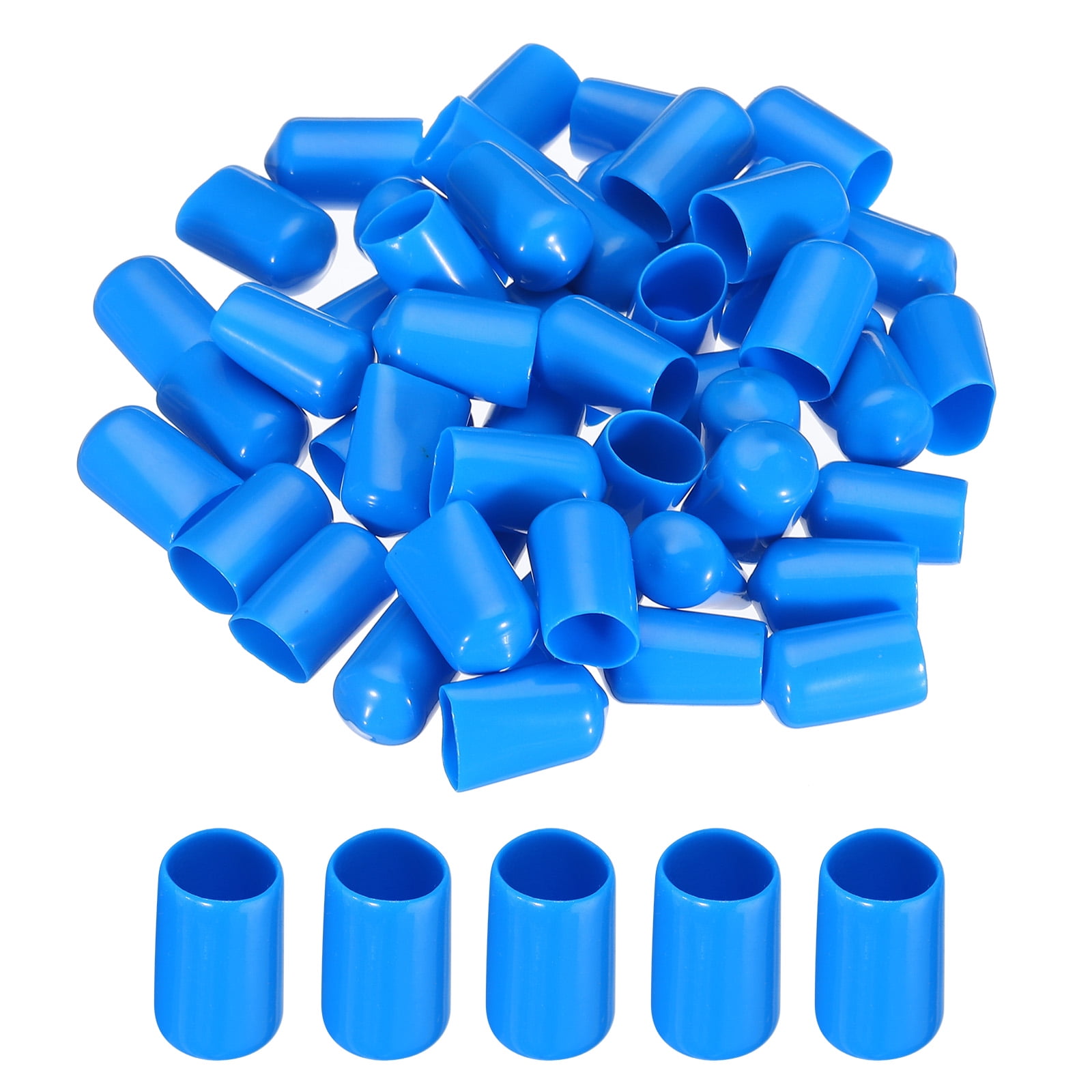50pcs 12mm(1/2") Rubber End Caps Cover PVC Vinyl Screw Thread Protector ...