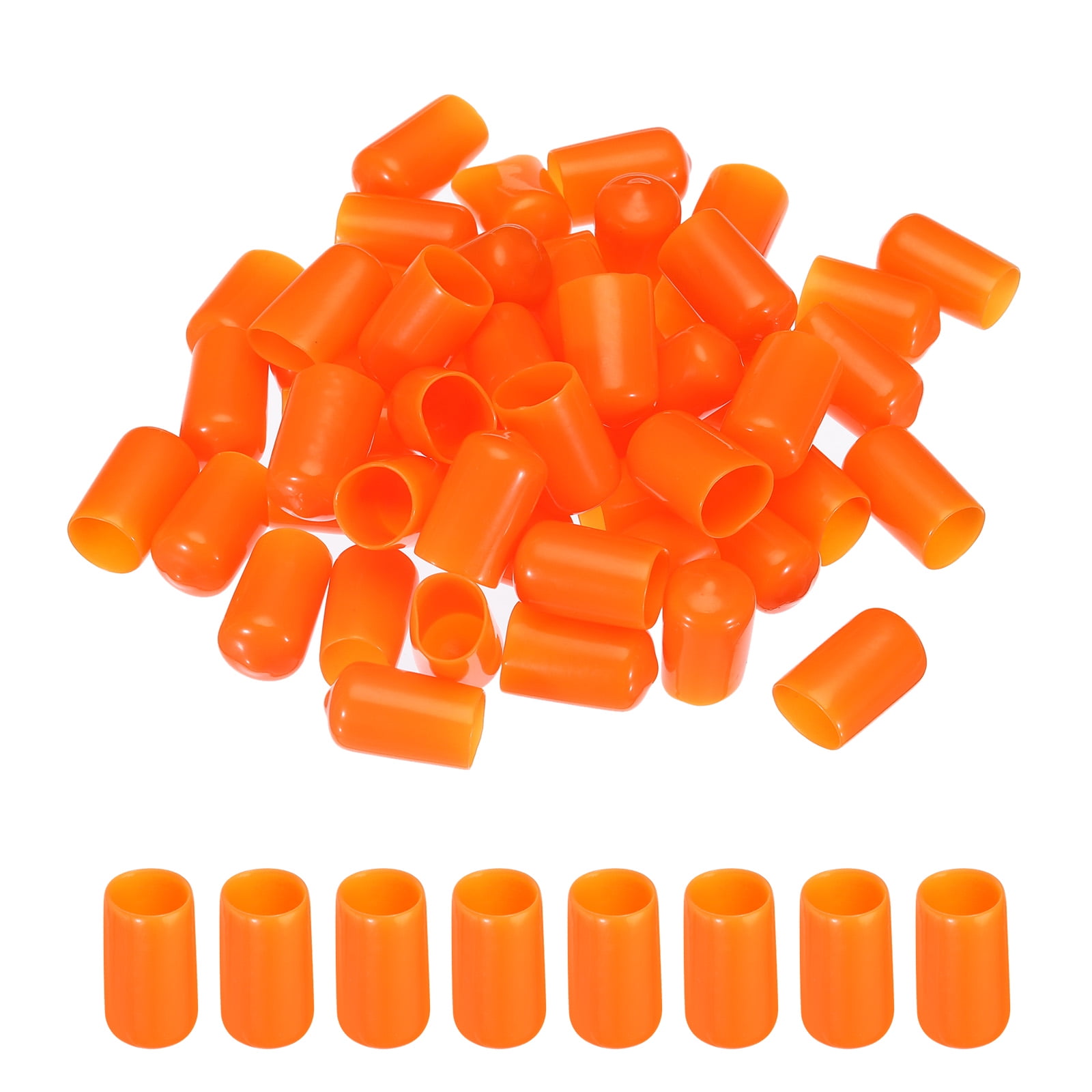 50pcs 12mm(1/2") Rubber End Caps Cover PVC Vinyl Screw Thread Protector ...