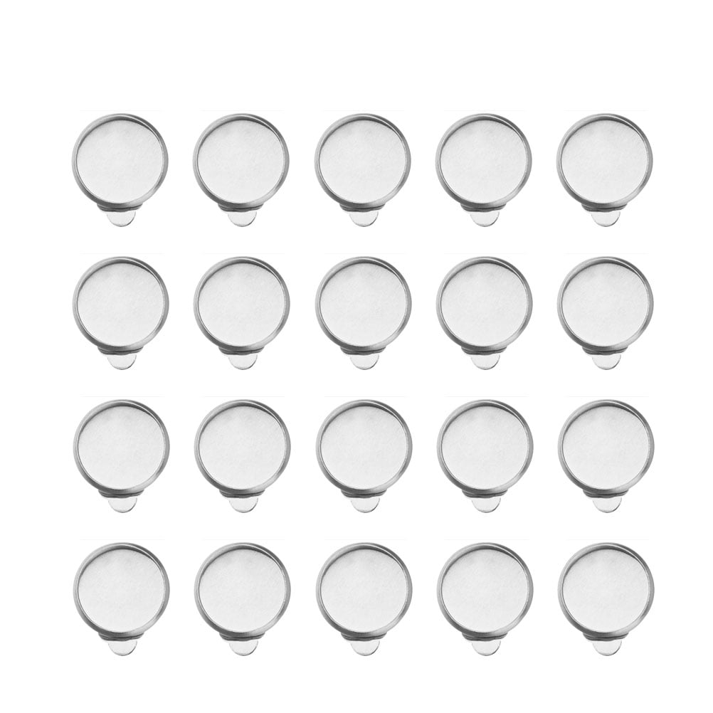 50pcs 12mm Ear Clip Tray Ear Clips Accessories DIY Ear Clips Tray DIY ...