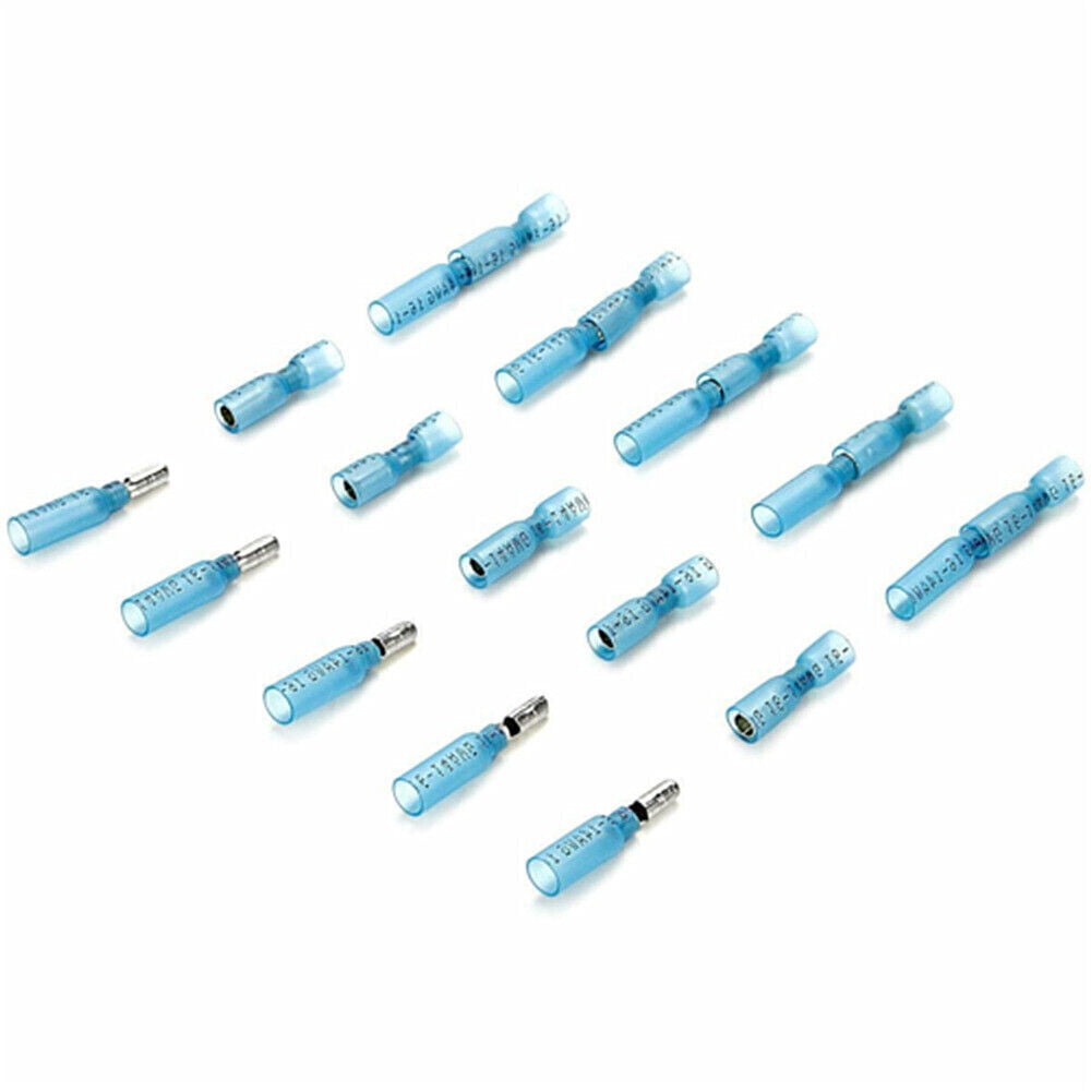 50pcs 16-14AWG Blue Heat Shrink Bullet Wire Connectors Female Male ...