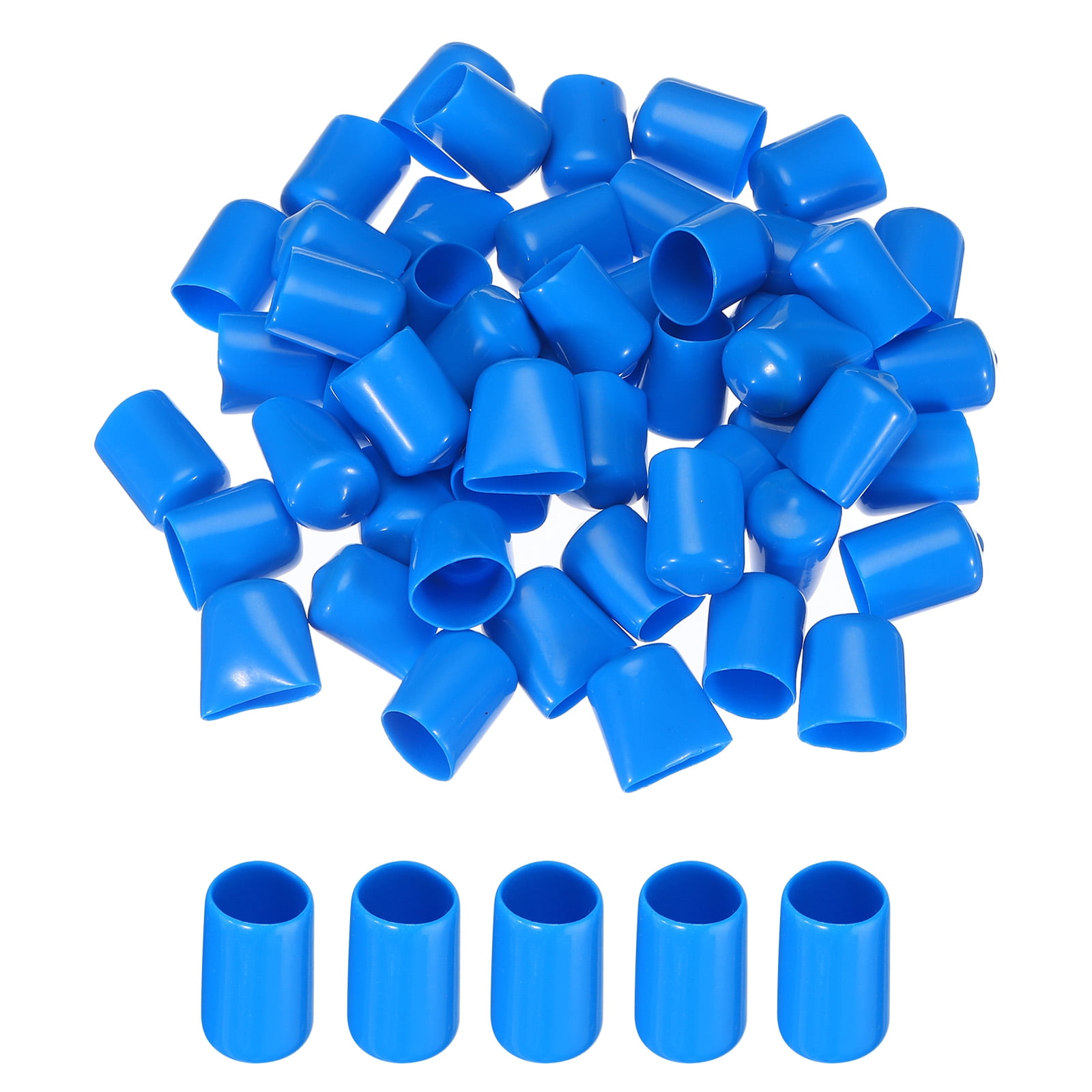 50pcs 16mm(5/8") Rubber End Caps Cover PVC Vinyl Screw Thread Protector ...