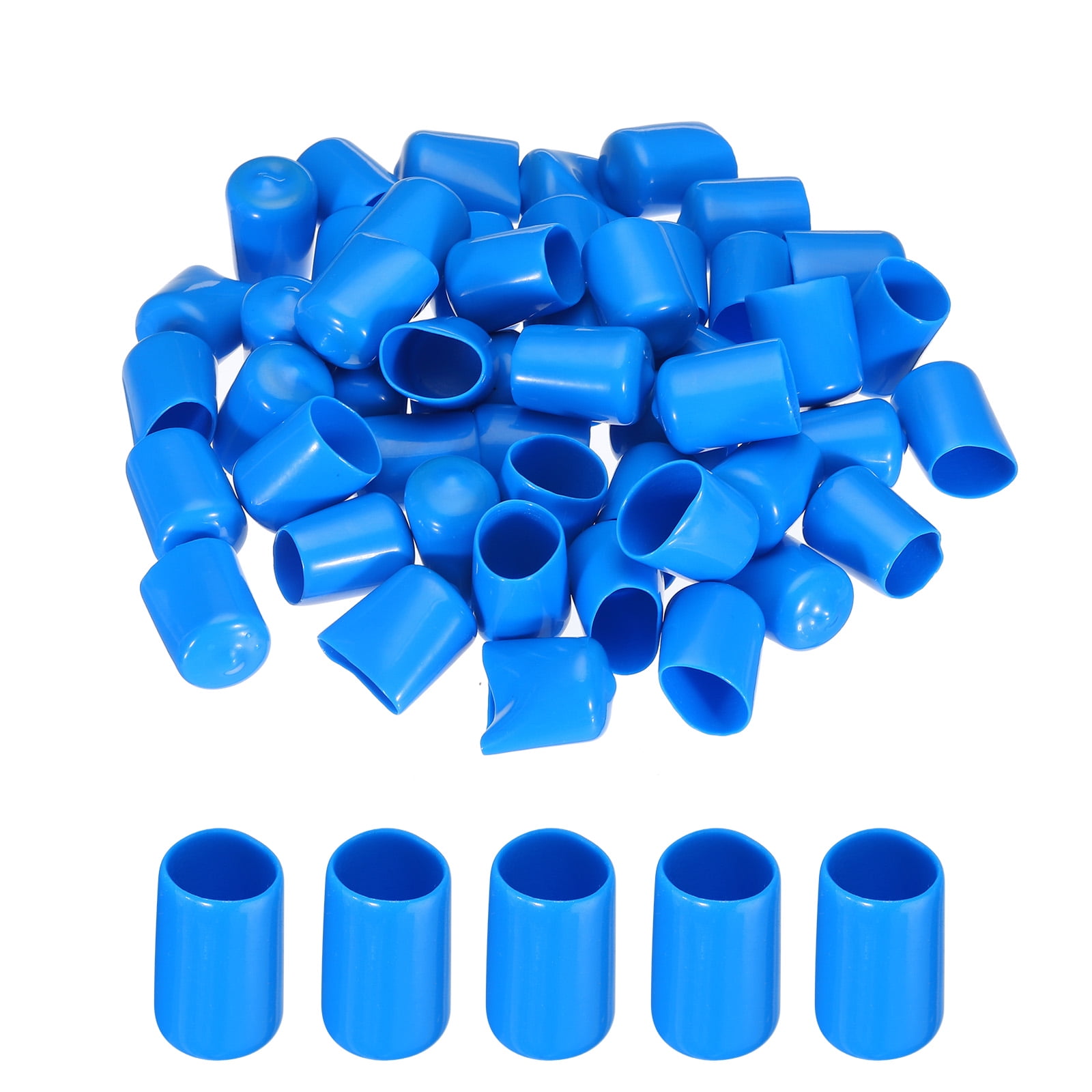 50pcs 19mm(3/4") Rubber End Caps Cover PVC Vinyl Screw Thread Protector ...
