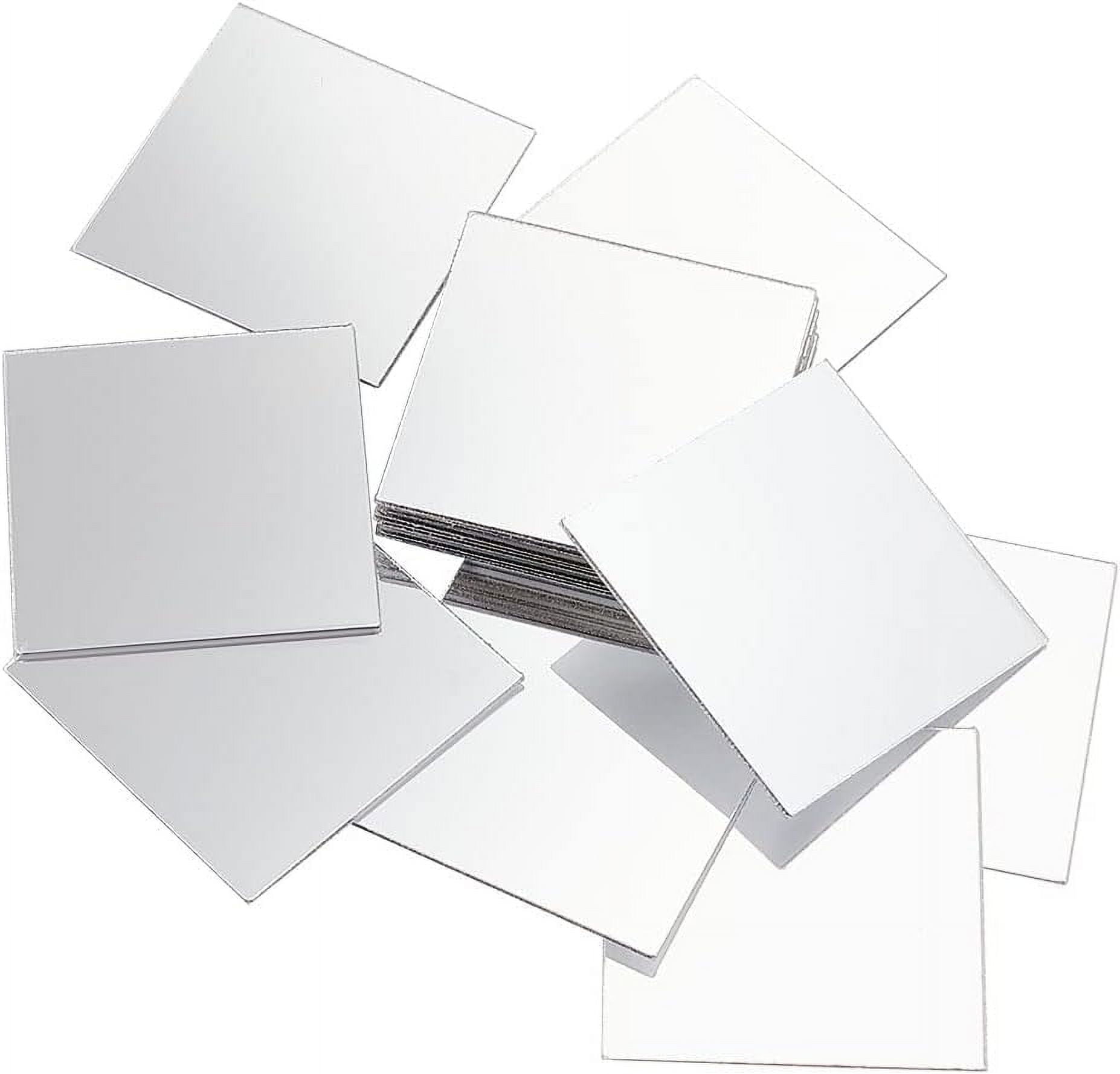50pcs 2 Inch Mini Mirror Tiles Acrylic Square Mirror Adhesive Small ...