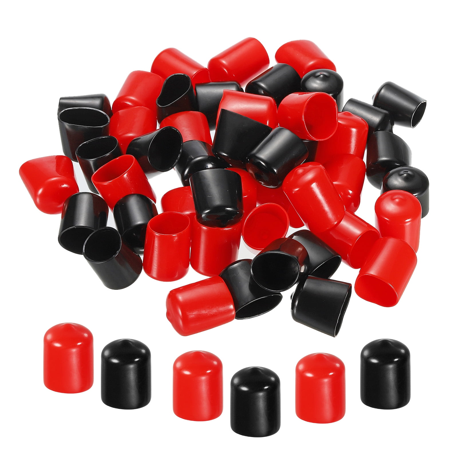 50pcs 20mm Rubber End Caps Cover Assortment Vinyl Screw Thread ...