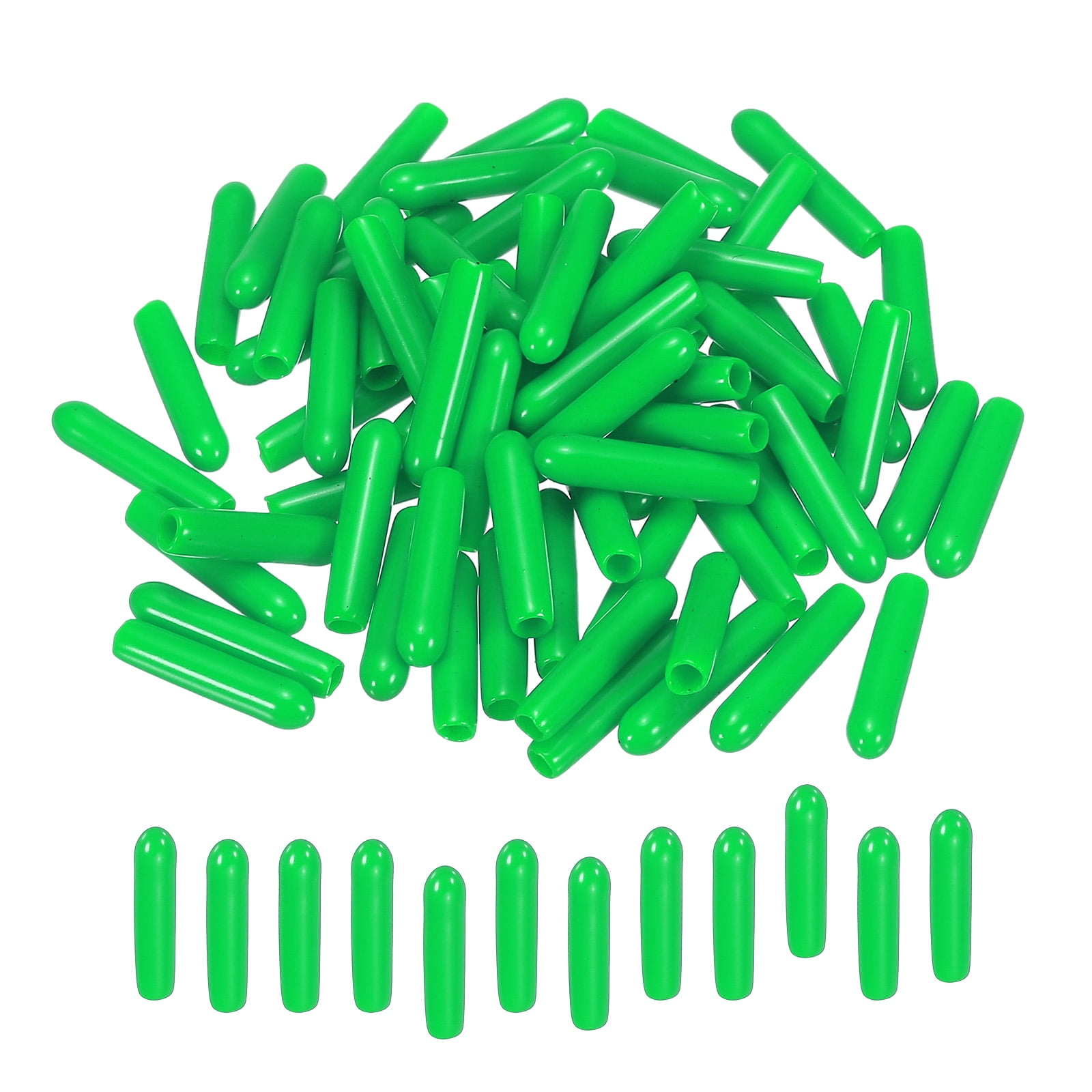 50pcs 2mm Rubber End Caps Cover PVC Vinyl Screw Thread Protector Round ...