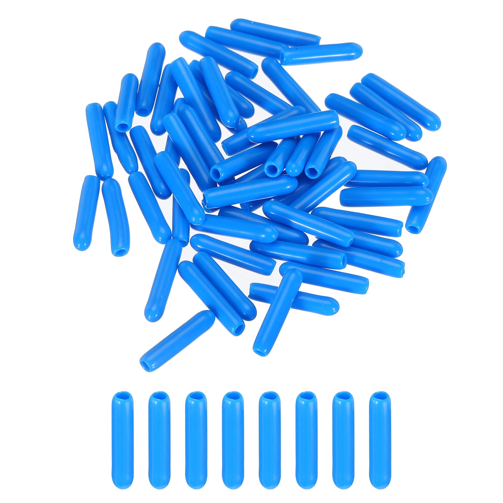 50pcs 2mm Rubber End Caps Cover PVC Vinyl Screw Thread Protector Round ...