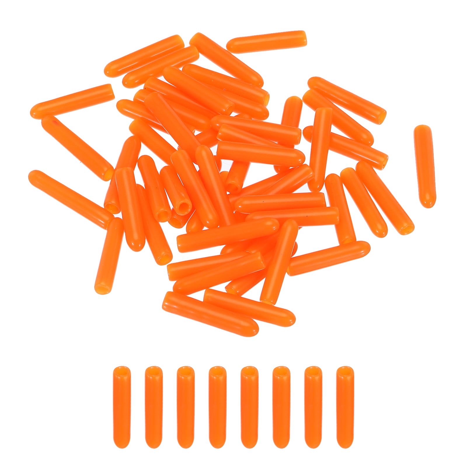 50pcs 2mm Rubber End Caps Cover PVC Vinyl Screw Thread Protector Round ...