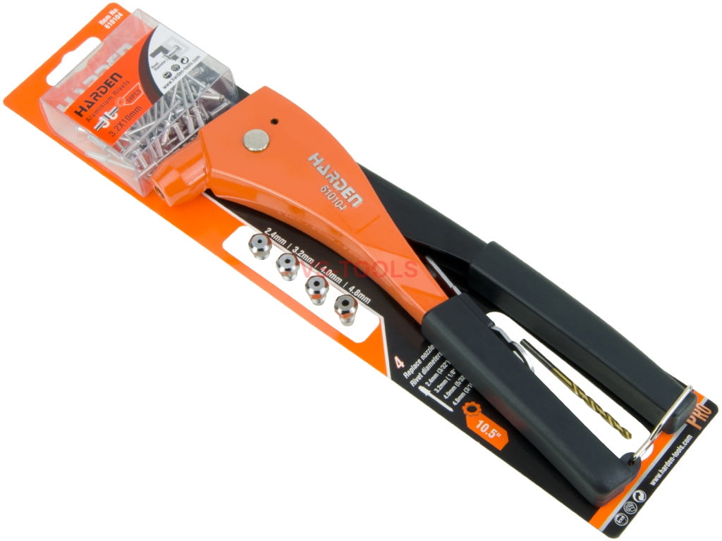 50pcs 3.2-10mm Aluminium Rivets Steel Hand Riveter Rivet Gun Fastener ...