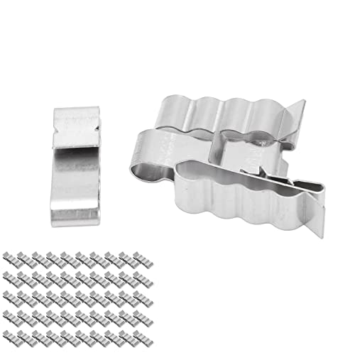 50pcs 304 Stainless Steel 4 Wires Cable Cord Clamps Silver Solar PV ...