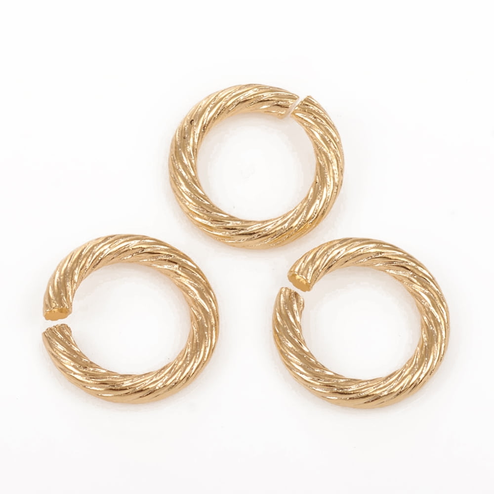 50pcs 304 Stainless Steel Jump Ring Open Jump Rings Golden 12x2mm Inner ...