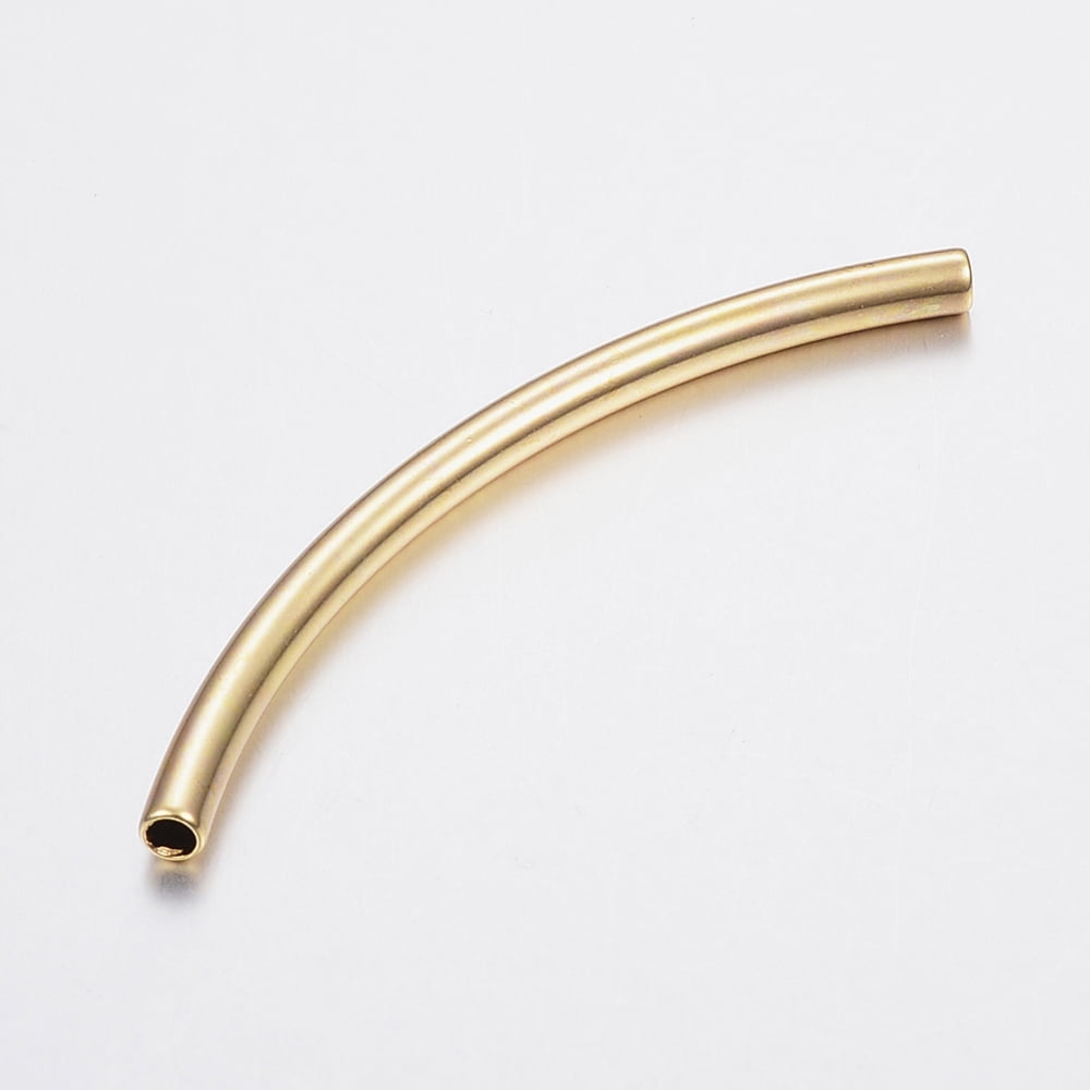 50pcs 304 Stainless Steel Tube Beads Golden 50x3mm Hole: 2mm - Walmart.com