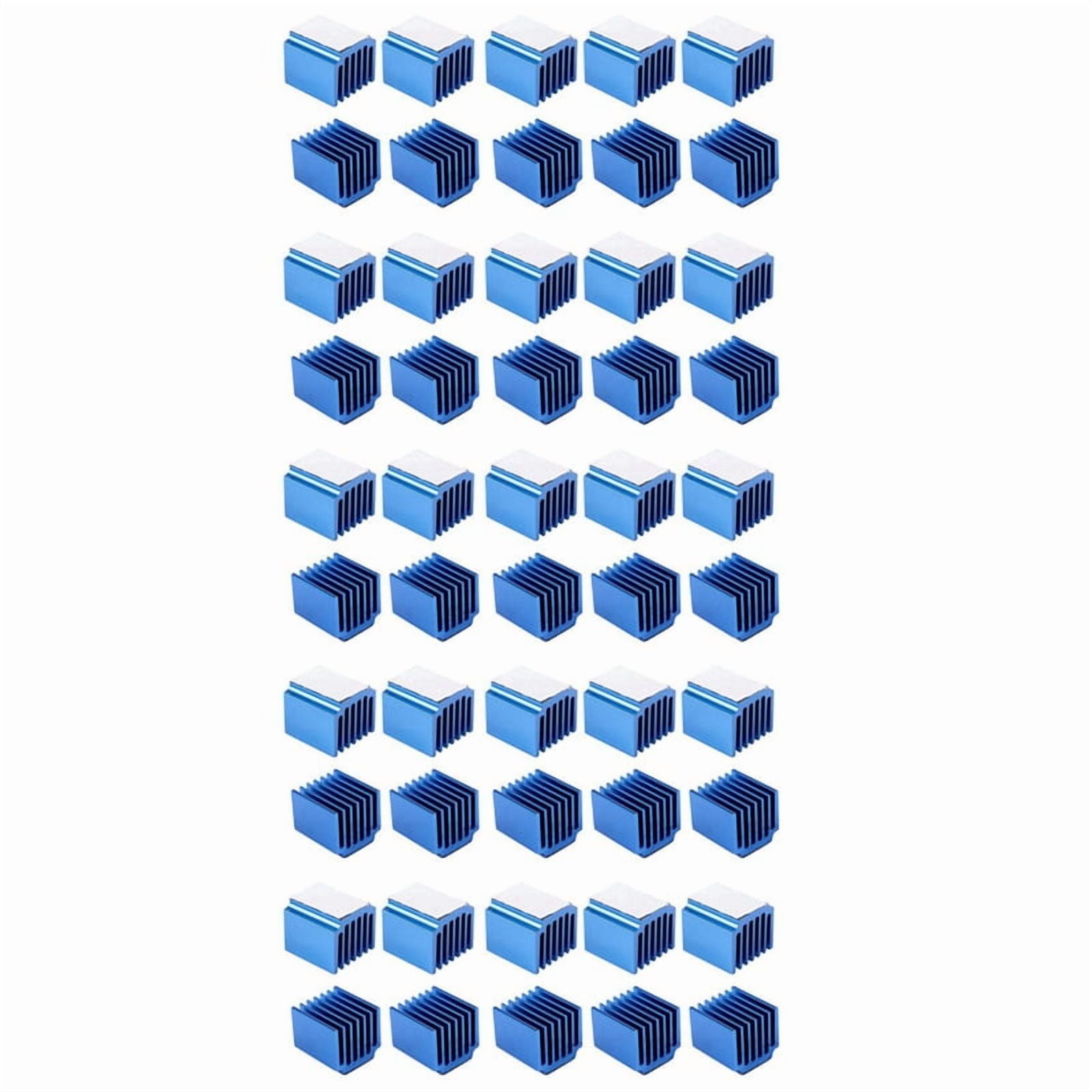 50pcs 3D Printer Parts Blue Aluminum Stepper Driver Heatsink for ...
