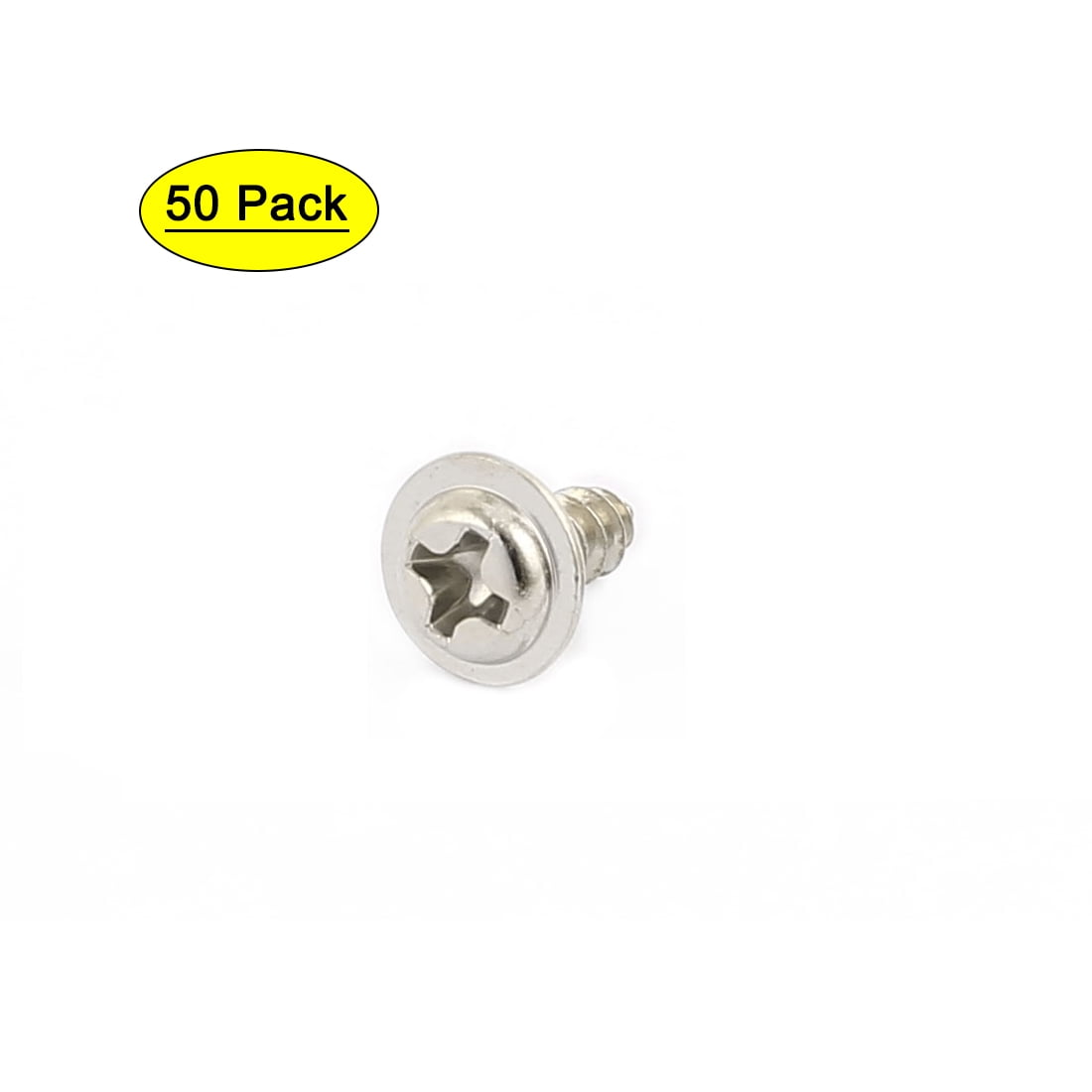 50pcs 3x8 Stainless Steel Head Self-Tapping Screw with Shoulder Washer ...