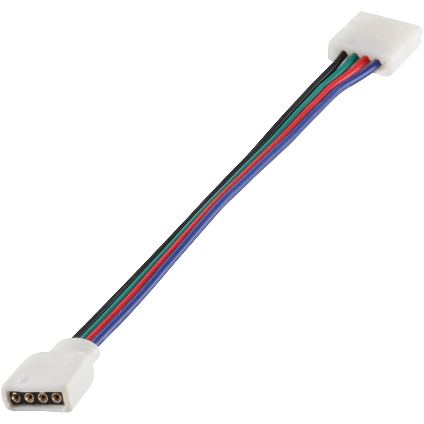 50pcs 4-wire Solderless Clip to 4-pin Female 6-inch Cable for RGB LED ...