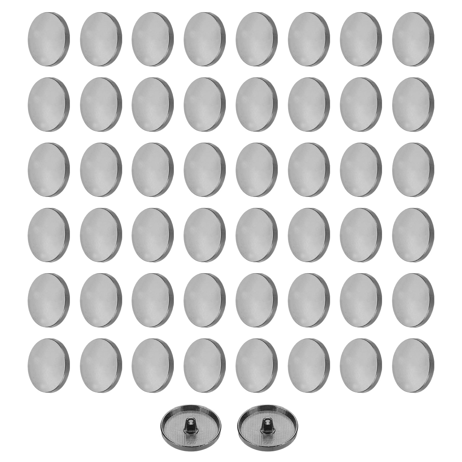50pcs 44L Metal Round Flat Sewing Buttons 28mm Alloy Shank Craft ...