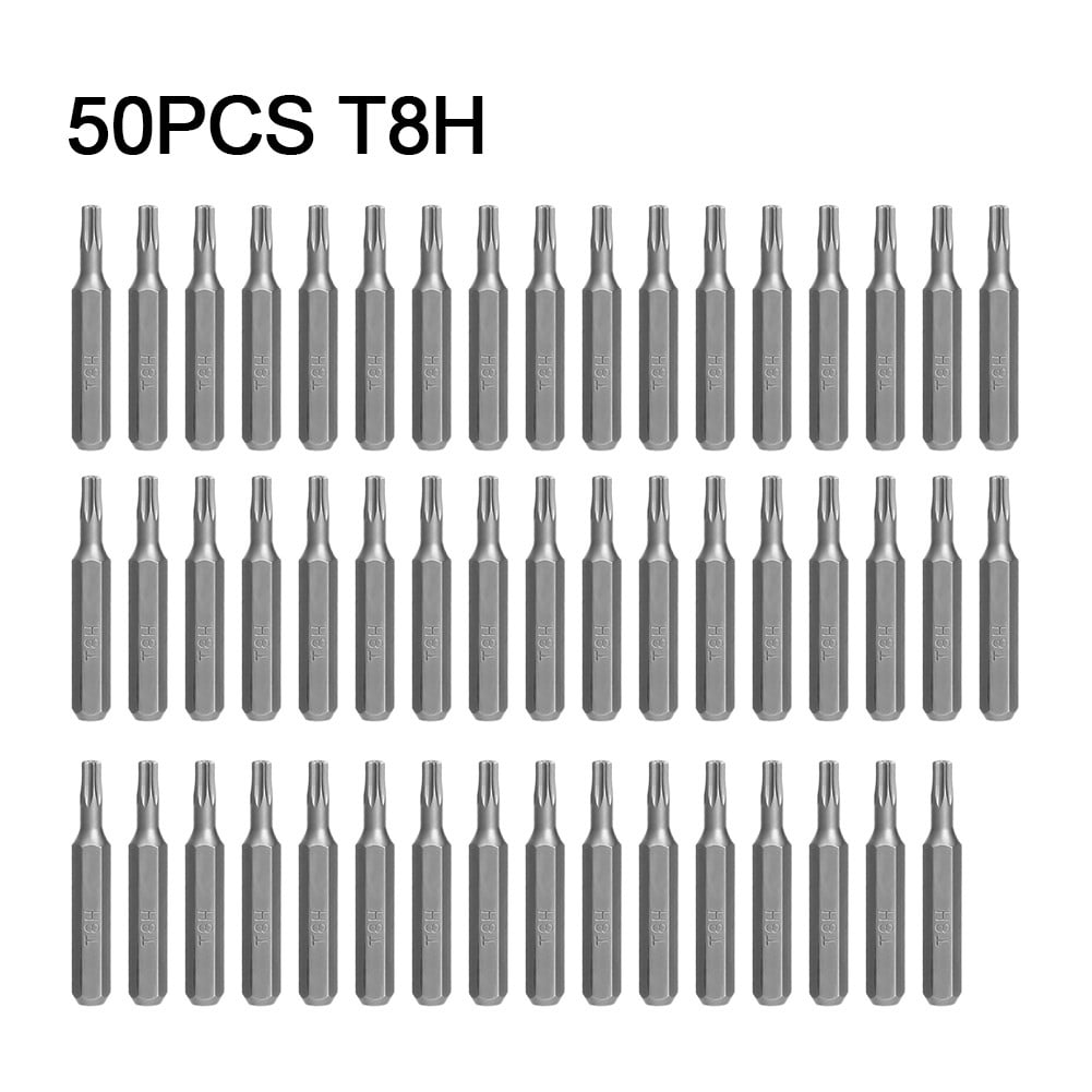 50pcs 4mm Small Hex Shank Screwdriver Bits Set T6H/T7H/T8H/T9H/T10H ...