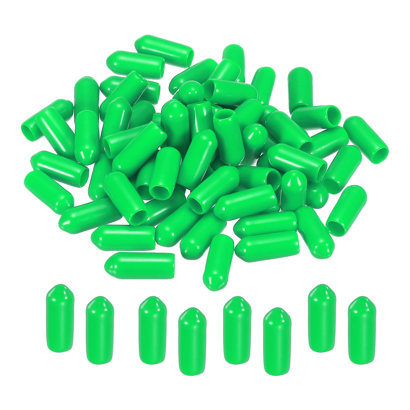 Uxcell 200Pcs 2mm Rubber End Caps Cover Vinyl Screw Thread Protector ...