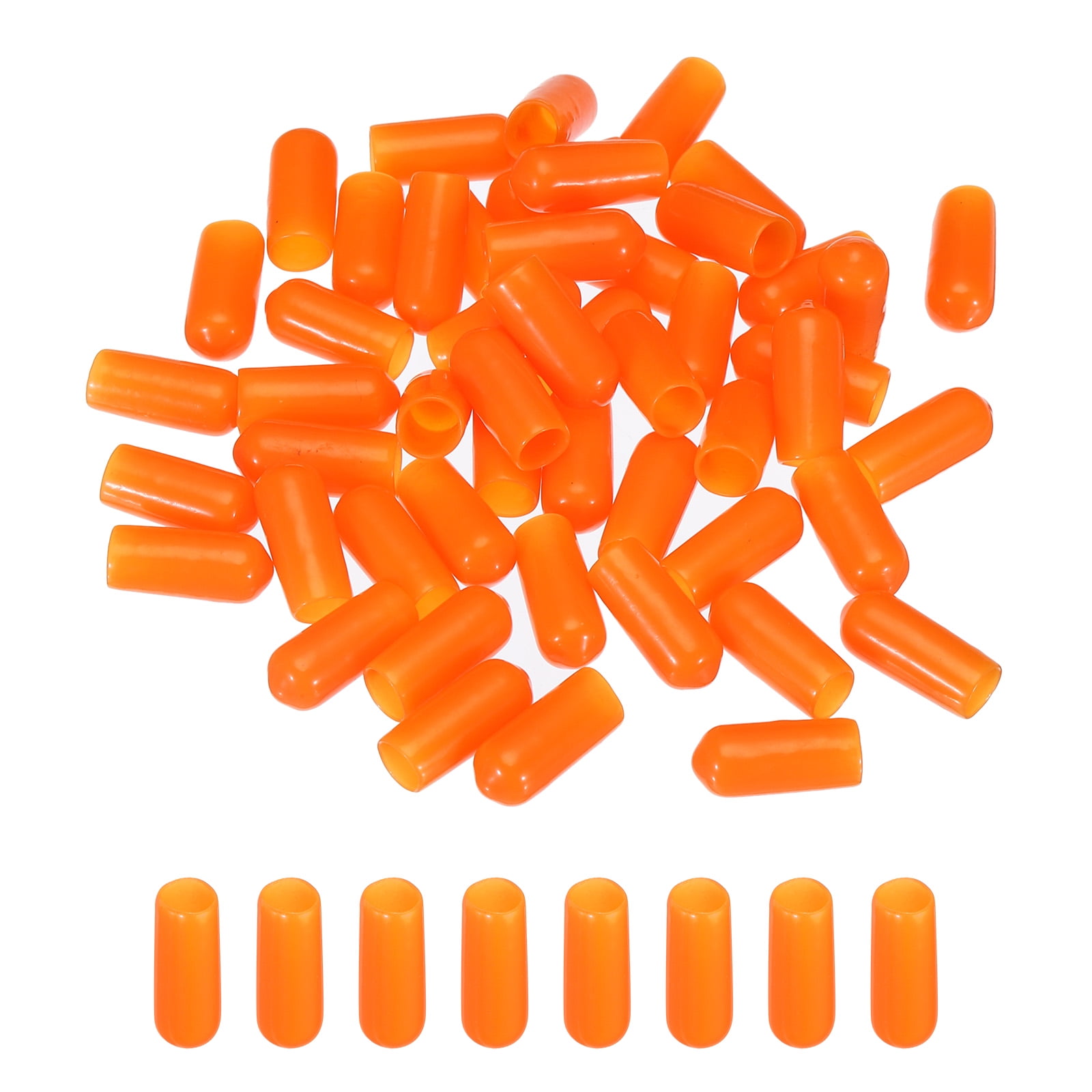 50pcs 6mm(1/4') Rubber End Caps Cover Vinyl Screw Thread Protector ...