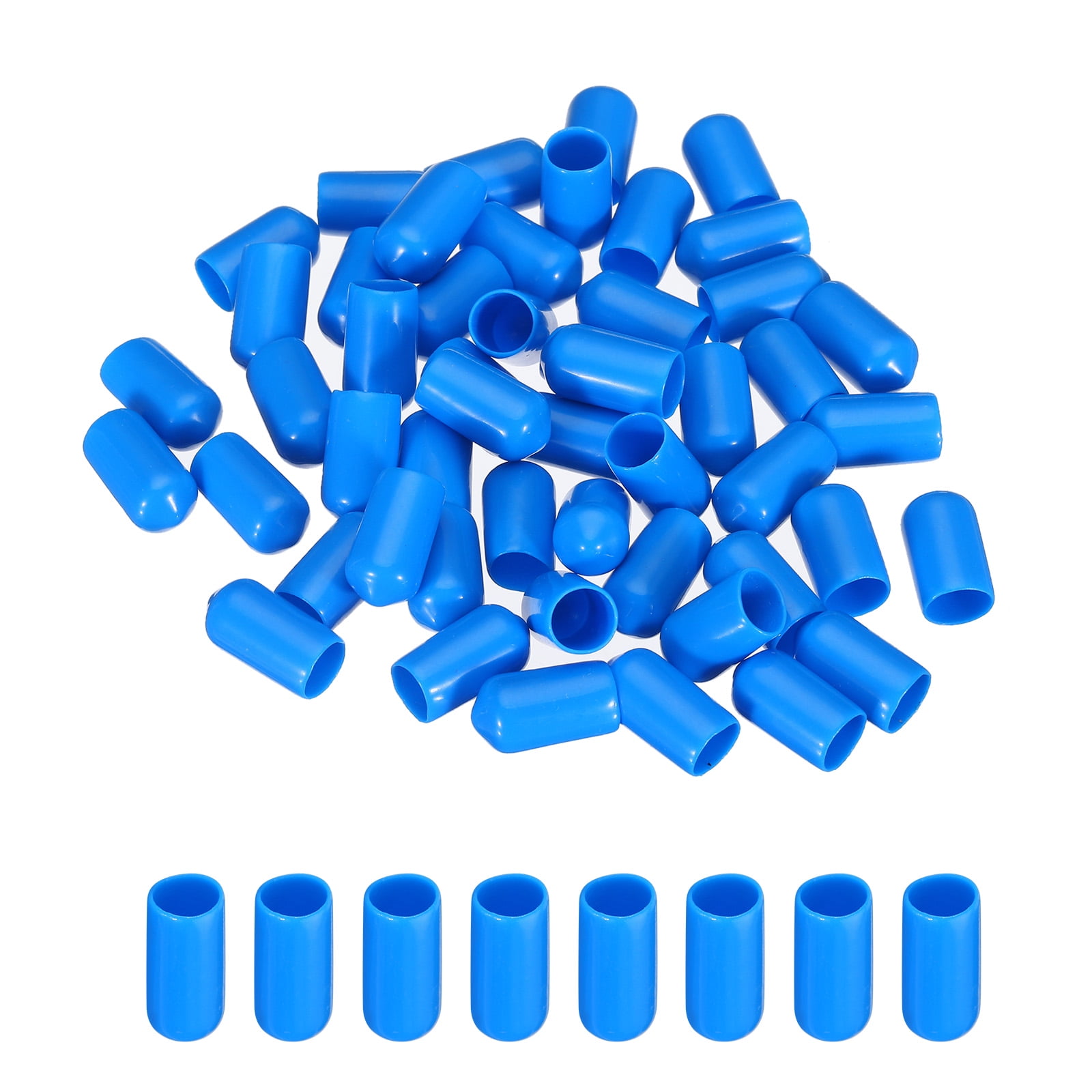 50pcs 8mm(5/16") Rubber End Caps Cover PVC Vinyl Screw Thread Protector ...