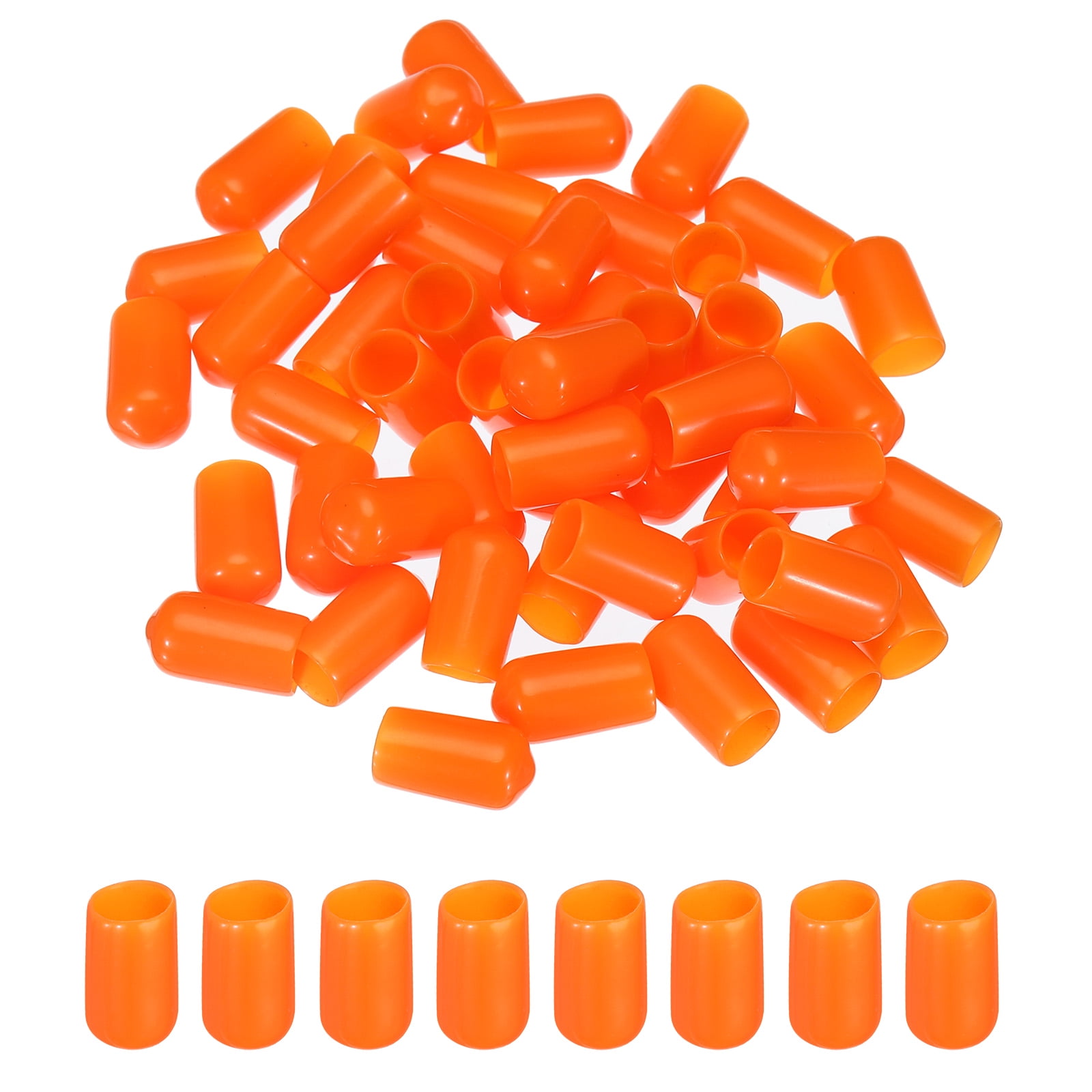 50pcs 8mm(5/16") Rubber End Caps Cover PVC Vinyl Screw Thread Protector ...