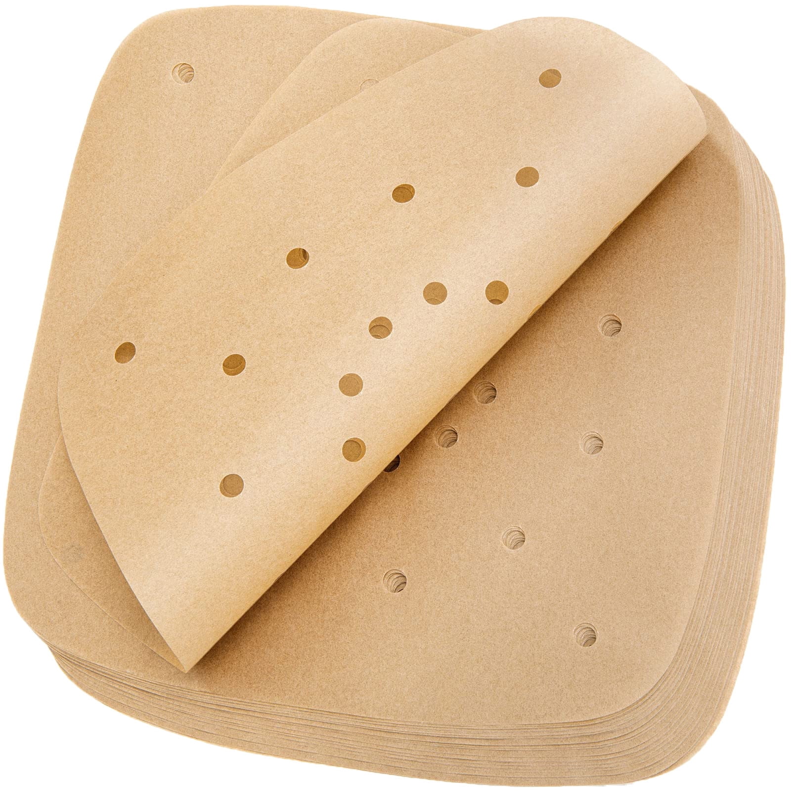 50pcs 9 inch air fryer parchment paper liners, unbleached air fryer ...