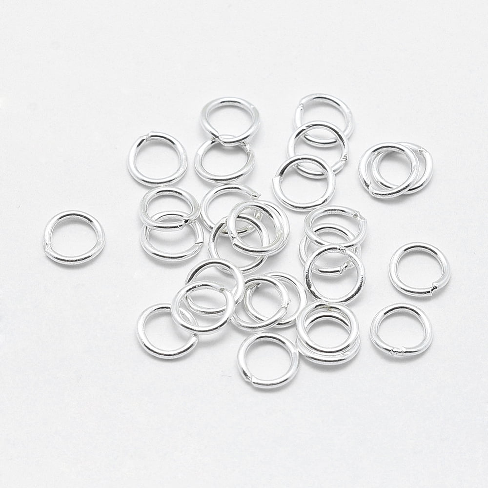 50pcs 925 Sterling Silver Round Rings Soldered Jump Rings Closed Jump ...