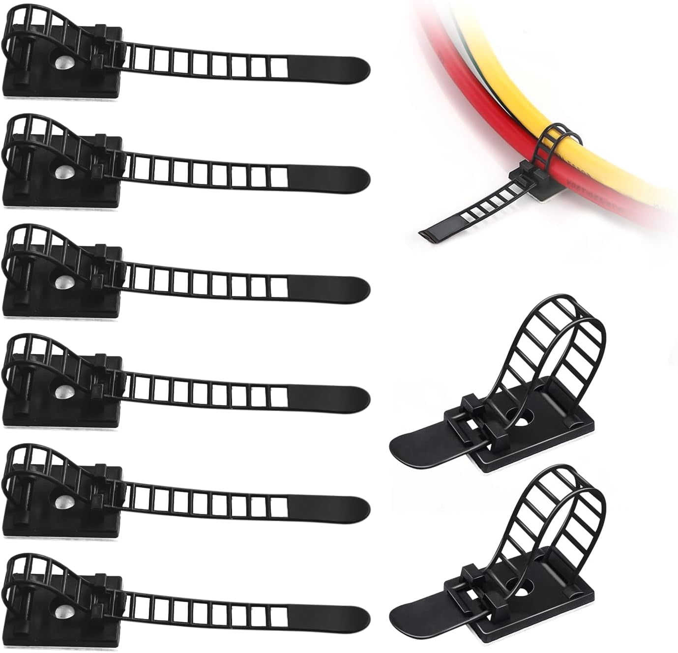 50pcs Adjustable Cable Clips, Self-Adhesive Cable Clips, Adjustable ...