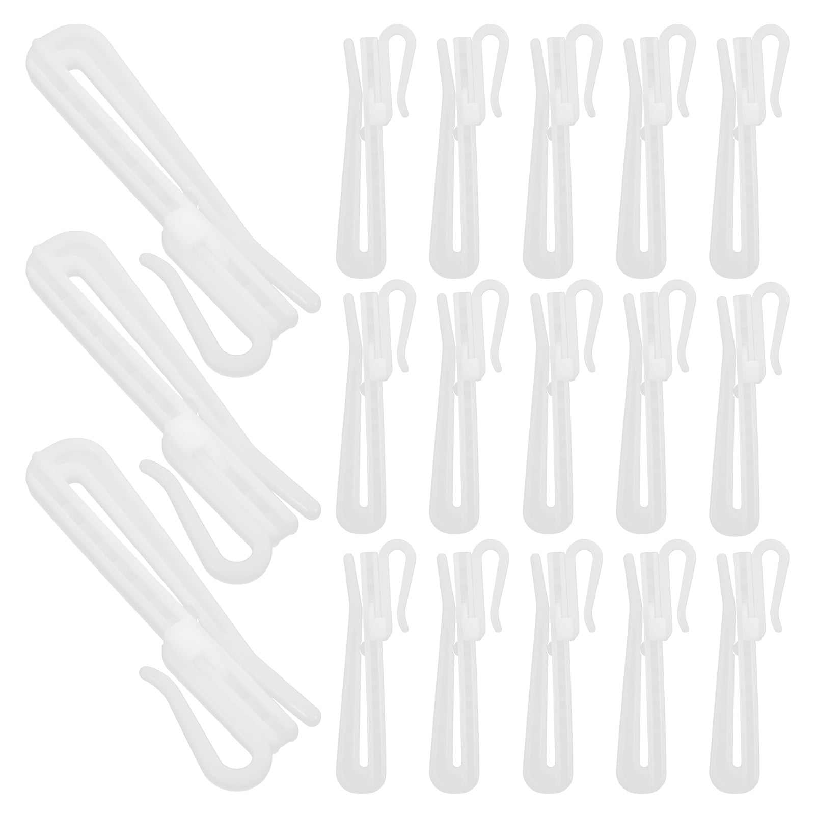 50pcs Adjustable Curtain Hooks For Pinch Pleat Drapes Plastic Curtain ...