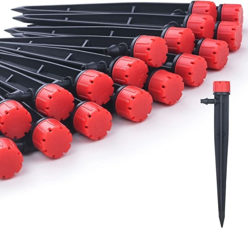 50pcs Adjustable Water Irrigation Drippers Sprinkler Emitter Drip ...