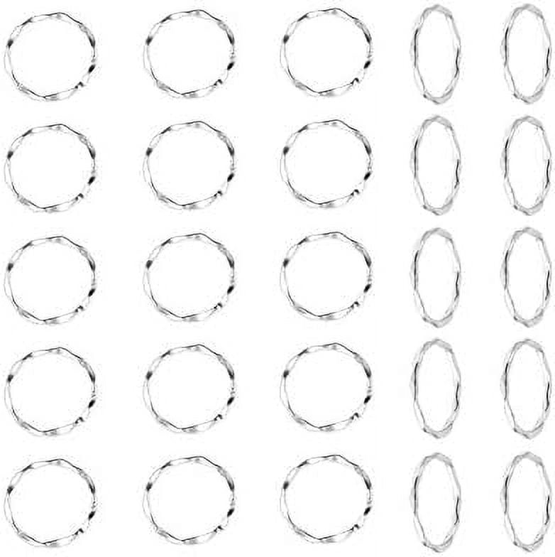 50pcs Alloy Linking Rings Tibetan Style Metal Circles Charms Links ...