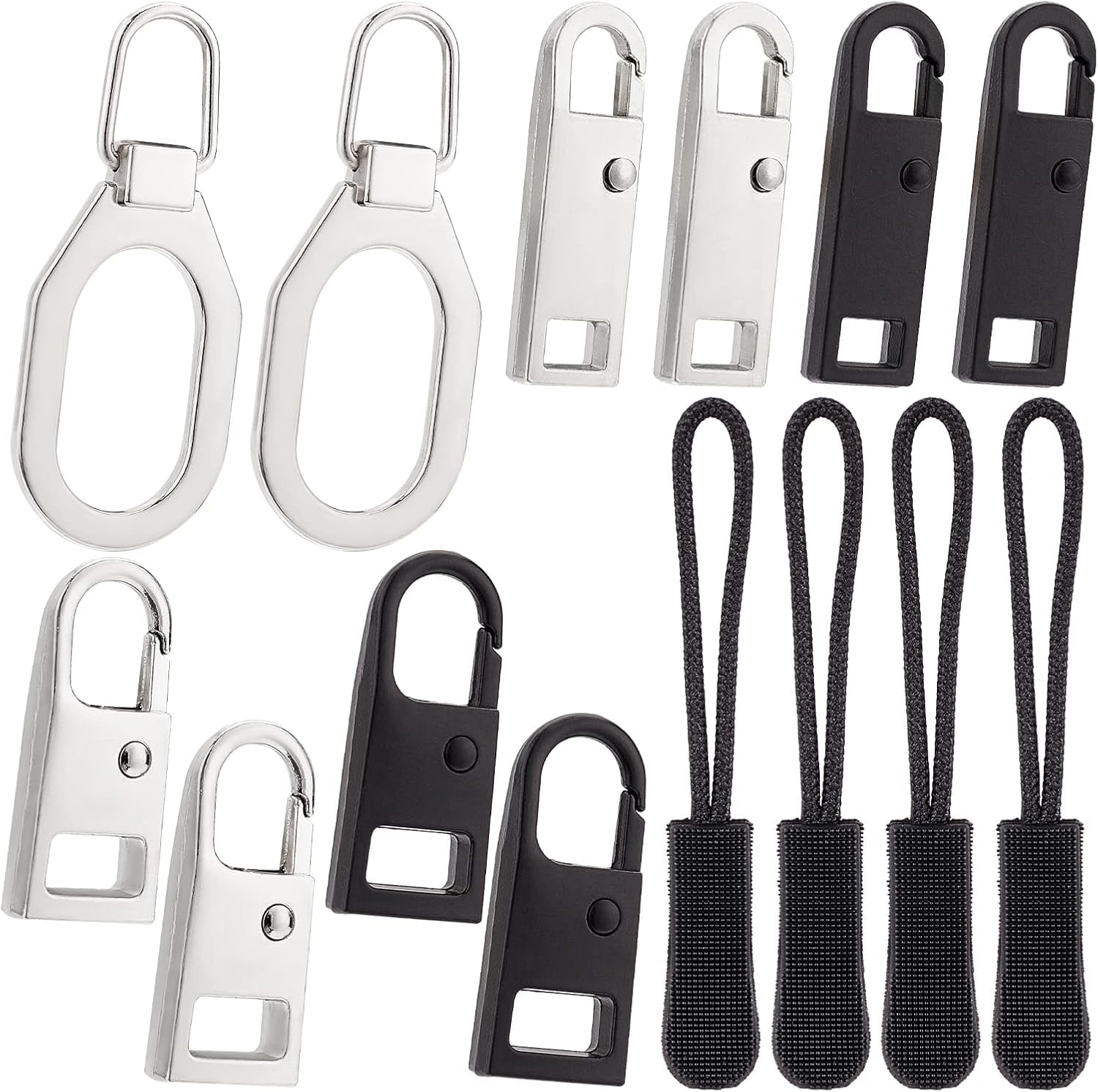 50pcs Alloy Zipper Slider for Garment Accessories & Replacement pull ...