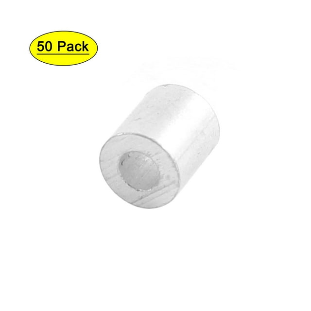 50pcs Aluminum Cable Stops Sleeves for 2mm Wire Rope Swage Clip ...