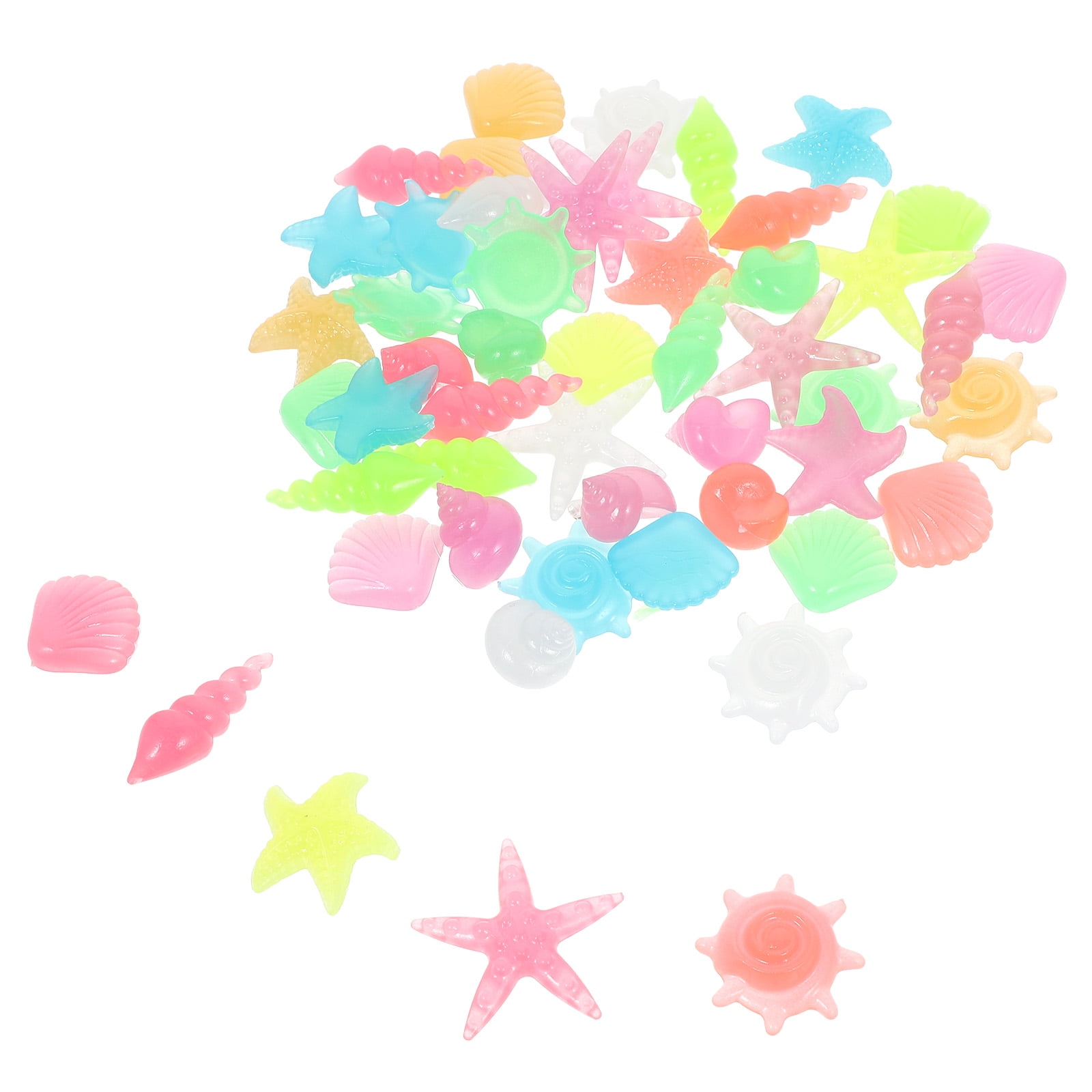 50pcs Aquarium Stones Glow In The Dark Stones Aquarium Ocean Theme ...