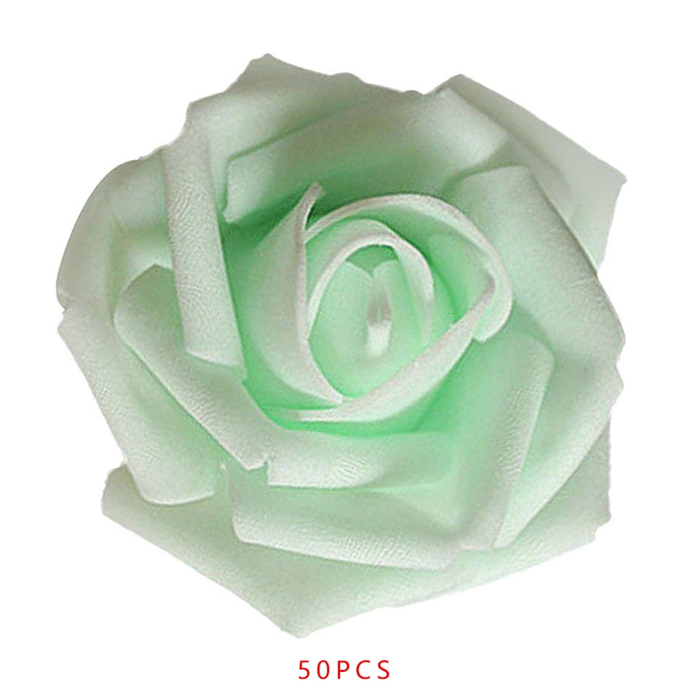 50pcs Artificial Bionic Flowers PE Foam Fake Lifelike Roses Wedding ...