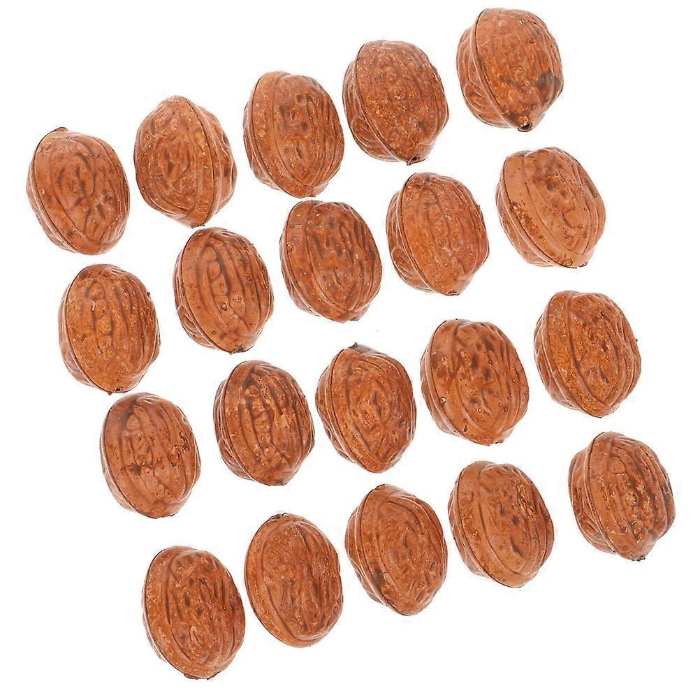 50pcs Artificial Walnut Decorations Faux Nuts Display Models for ...