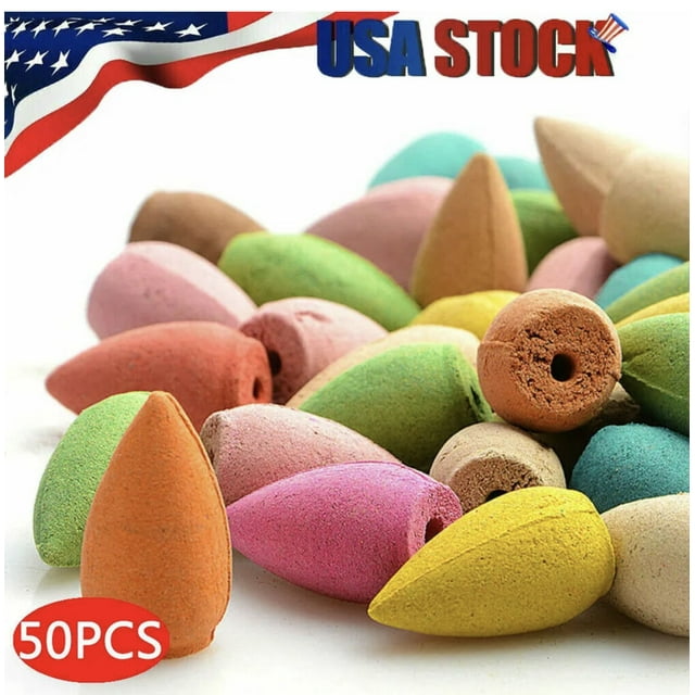 Walmart 50pcs Long Pack Backflow Incense Cones, Mixed Natural Scent ...