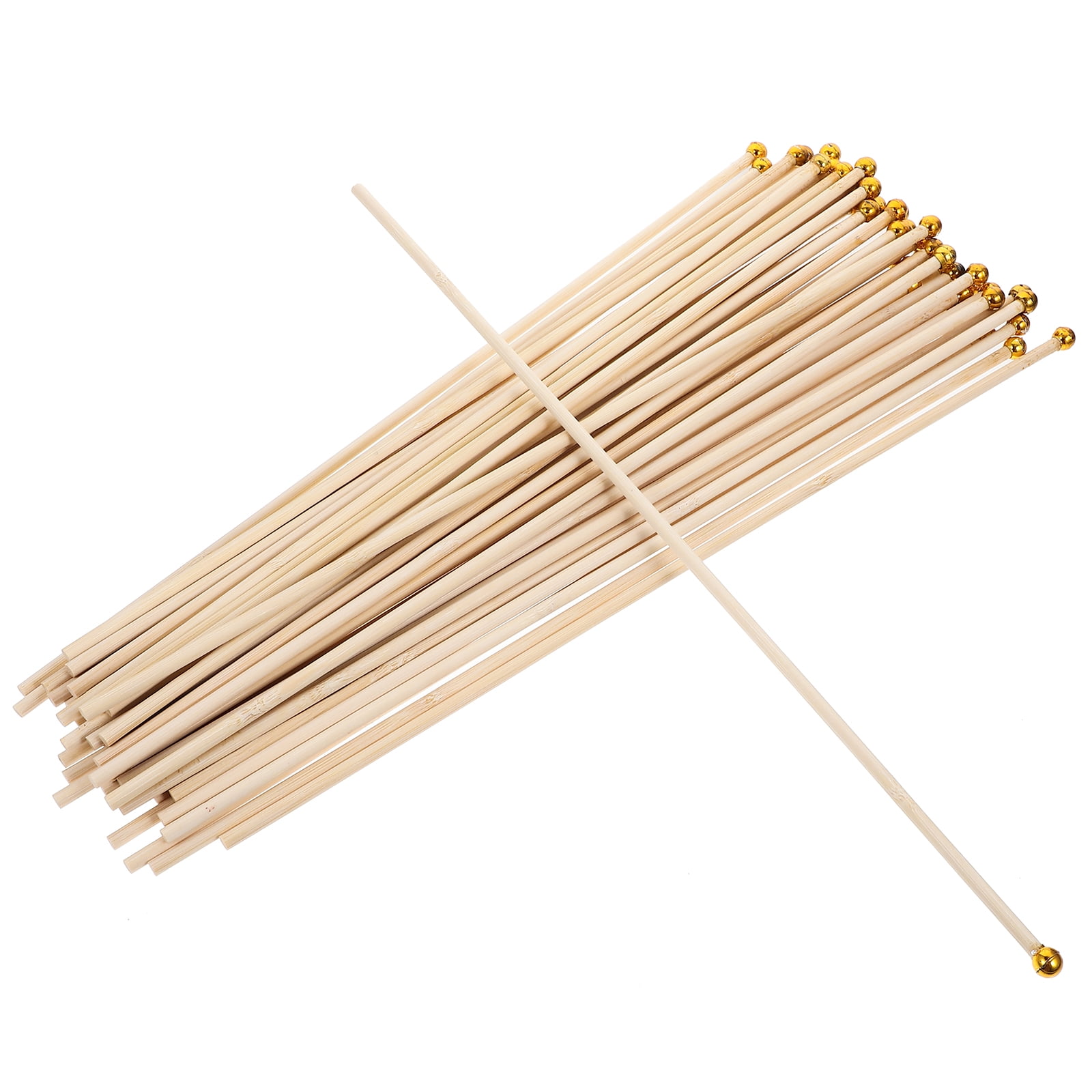 Worgeous 50pcs Bamboo Flagpole Set 30cm Durable Handheld Party Flagpole ...