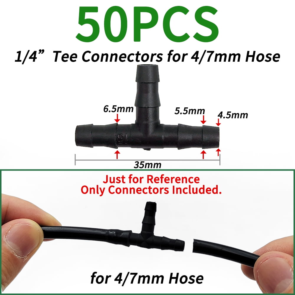 50pcs Barbed Connectors Irrigation Fittings Drip Irrigation Barbed ...