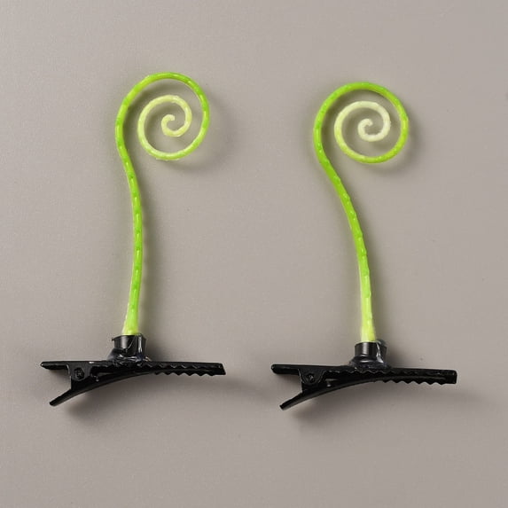 50pcs Bean Sprout Plastic Hair Clips Green Pea Cute Flower Grass Hair ...
