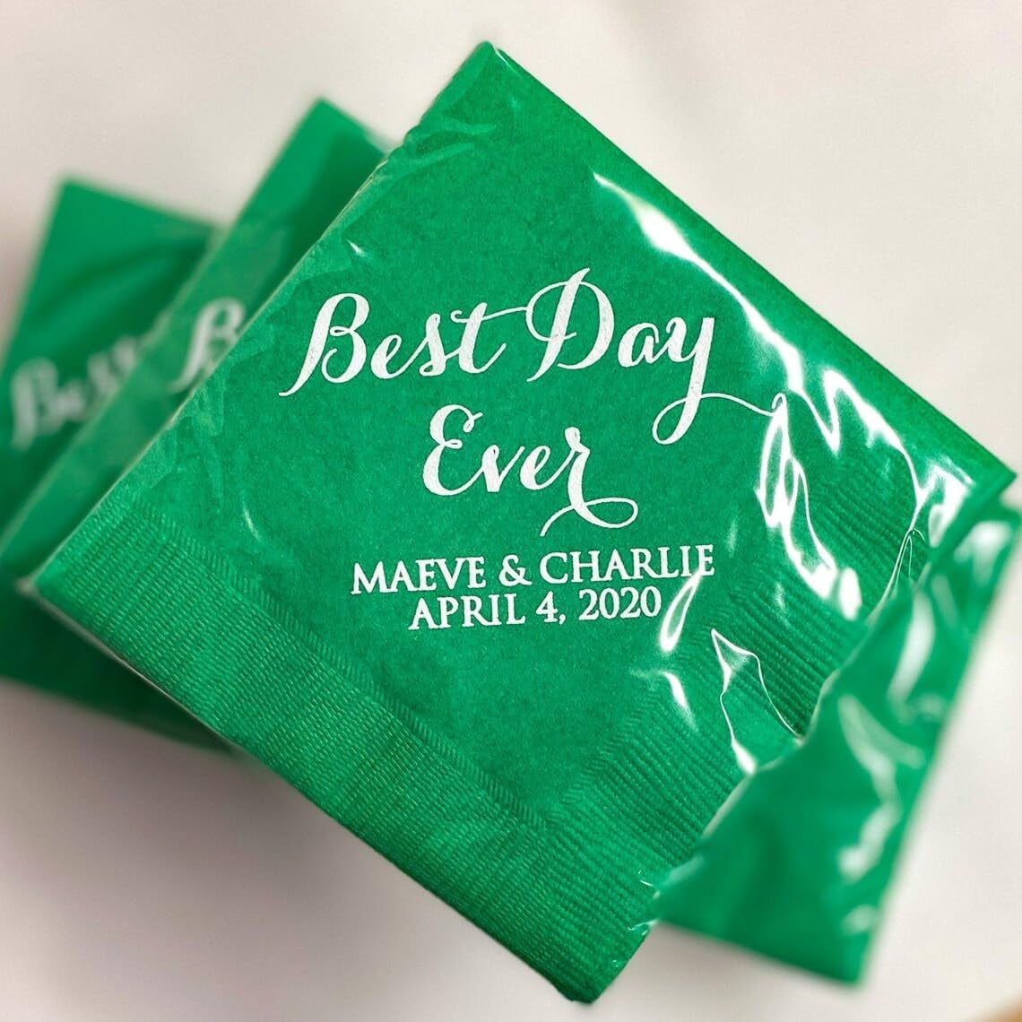 50pcs Best Day Ever Wedding Reception Cocktail Napkins Favors for ...