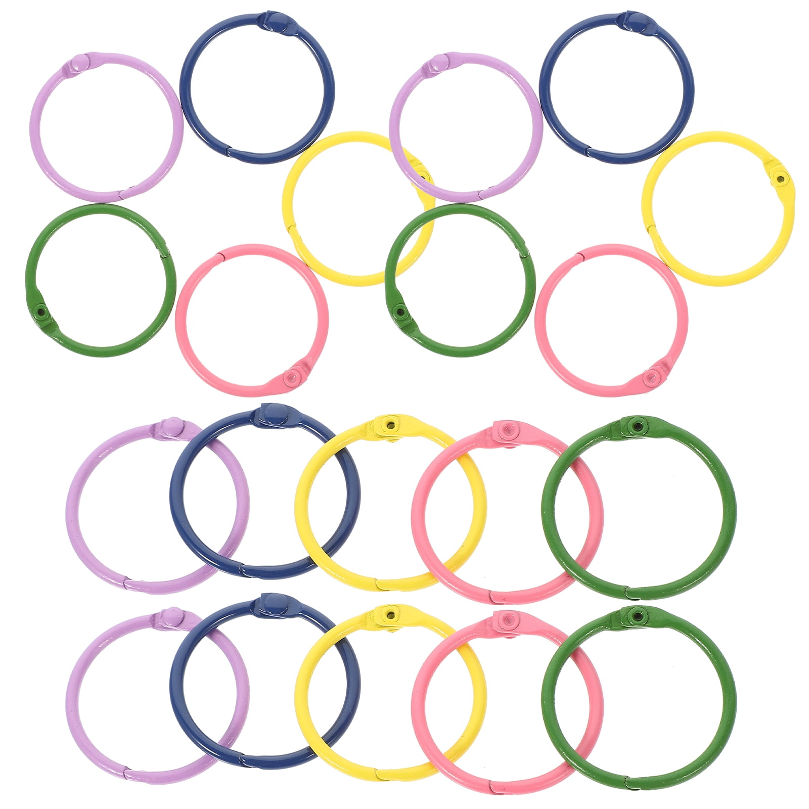 50pcs Binder Rings Loose Leaf Binder Ring Metal Book Rings Round Ring ...