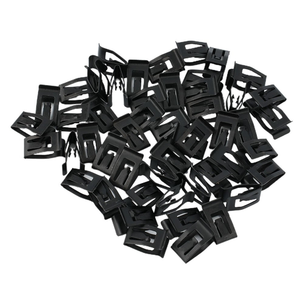 50pcs Black Car Console Dash Dashboard Trim Metal Retainer Rivet ...