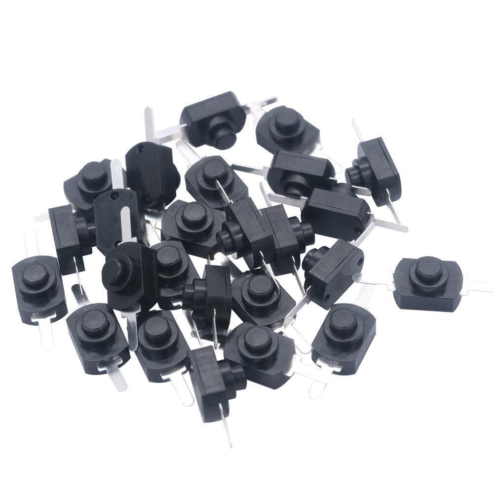 50pcs Black Latching Mini ON/Off Switch Self-Lock Micro Push Button ...