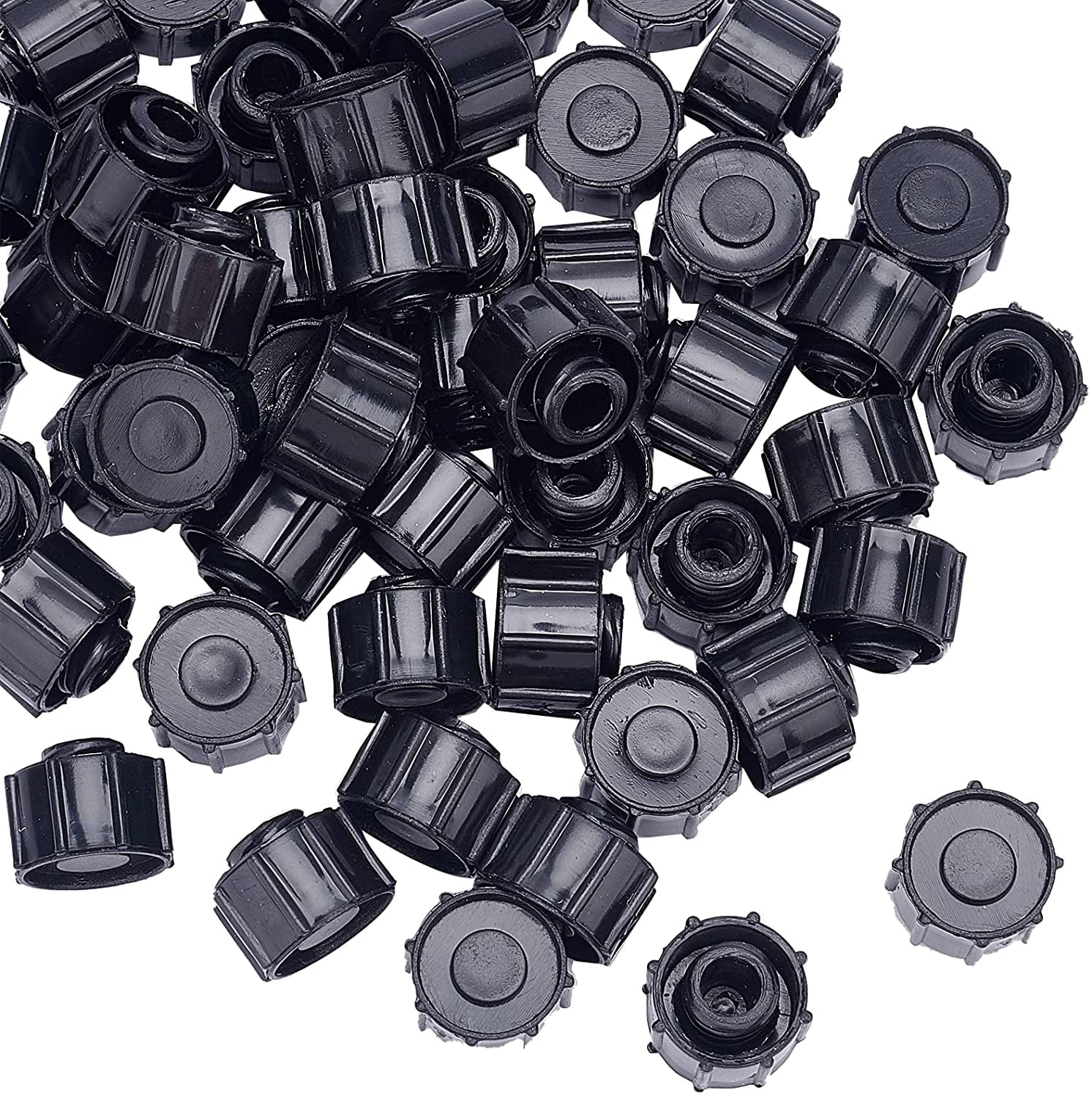 50pcs Black Syringe Tip Caps 10mm Thick Luer Lock Tip Syringe Luer Lock ...