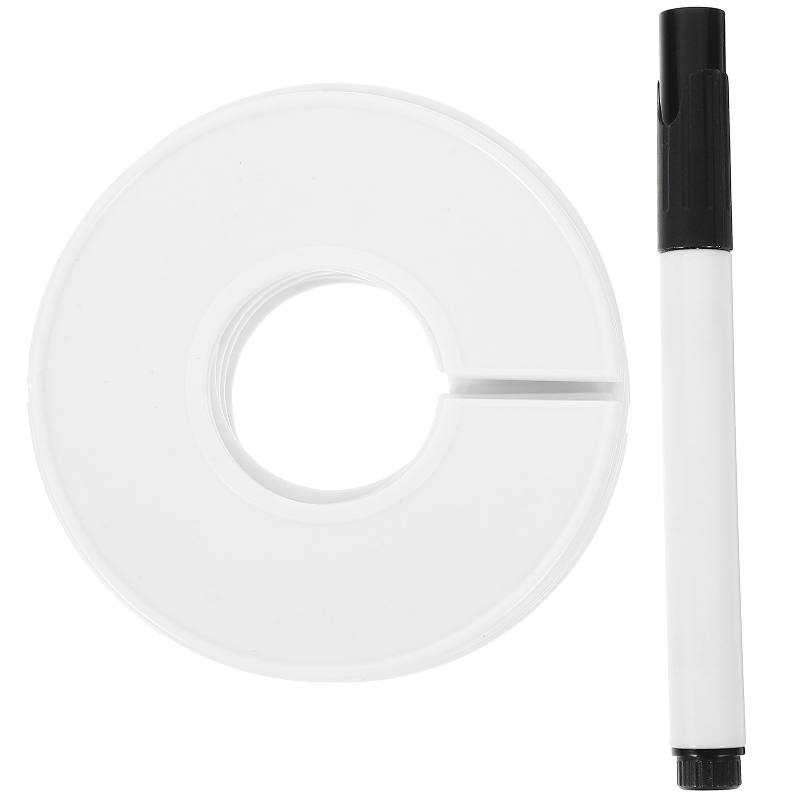 50pcs Blank Round Hangers Wardrobe Hangers Dividers Clothing Size ...