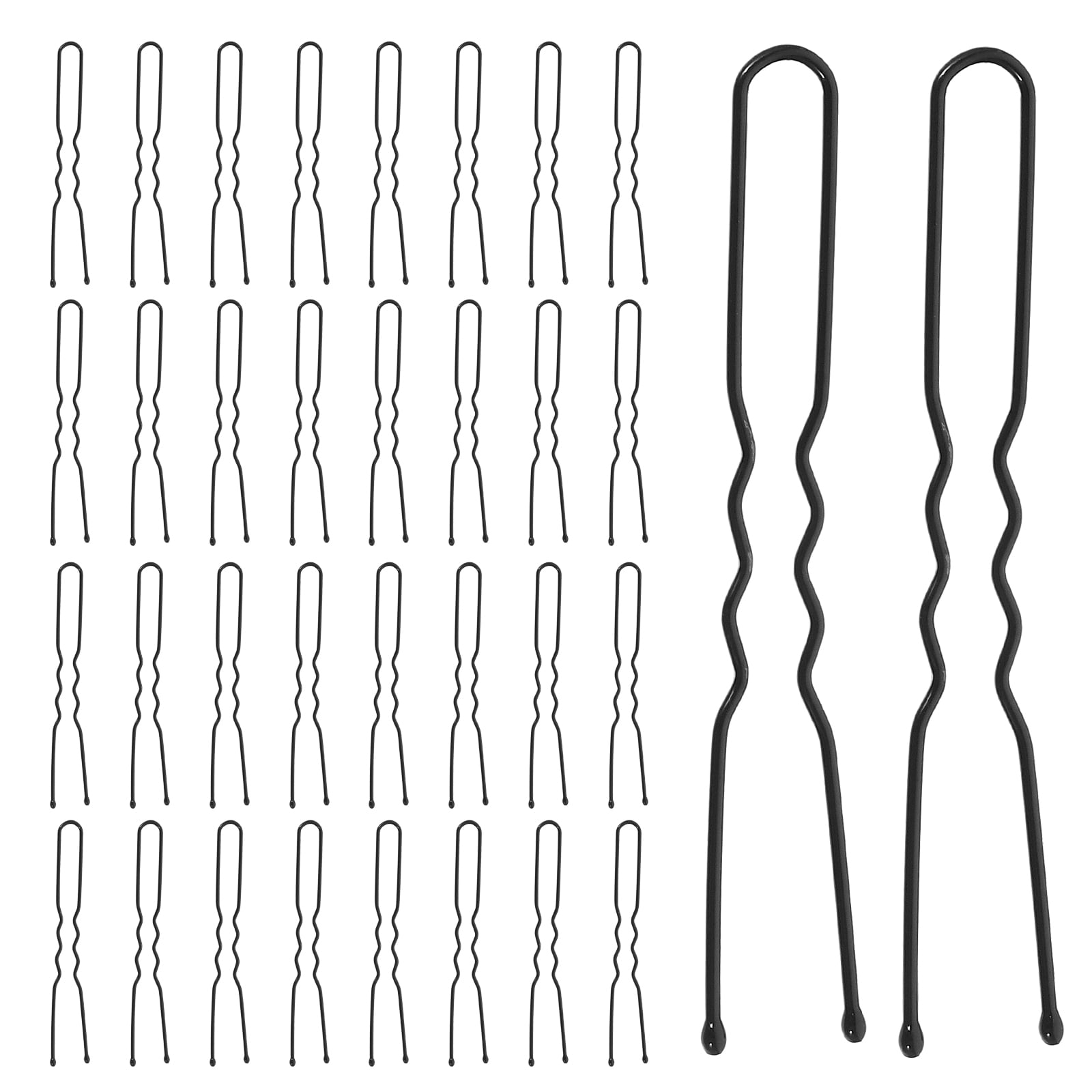 50pcs Bobby Hair U Shaped Hair Black Metal Hair Clips for Buns, Updo ...