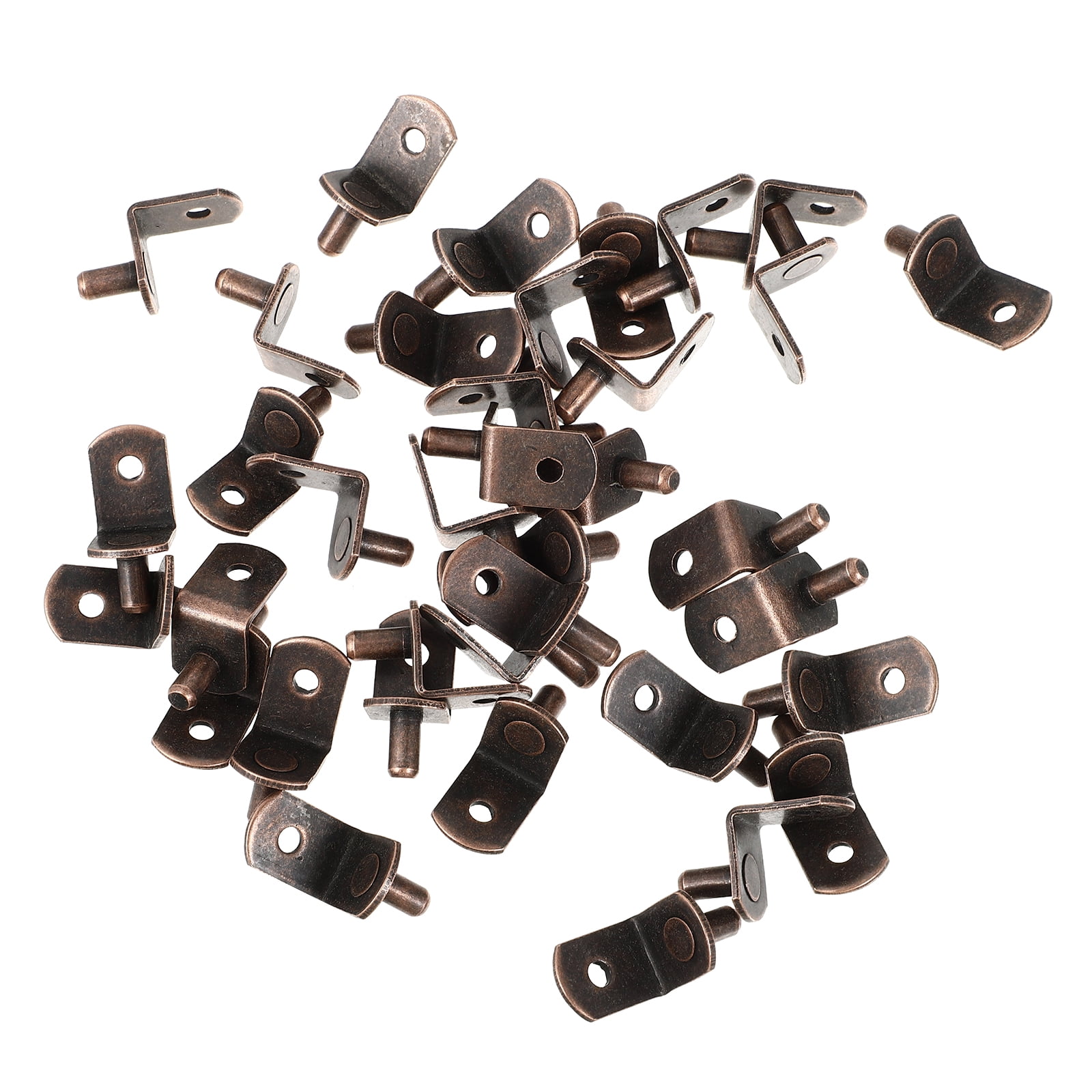 50pcs Bracket L Shaped Support Pin L Shaped Shelf Bracket Pegs With Hole For Cabinet